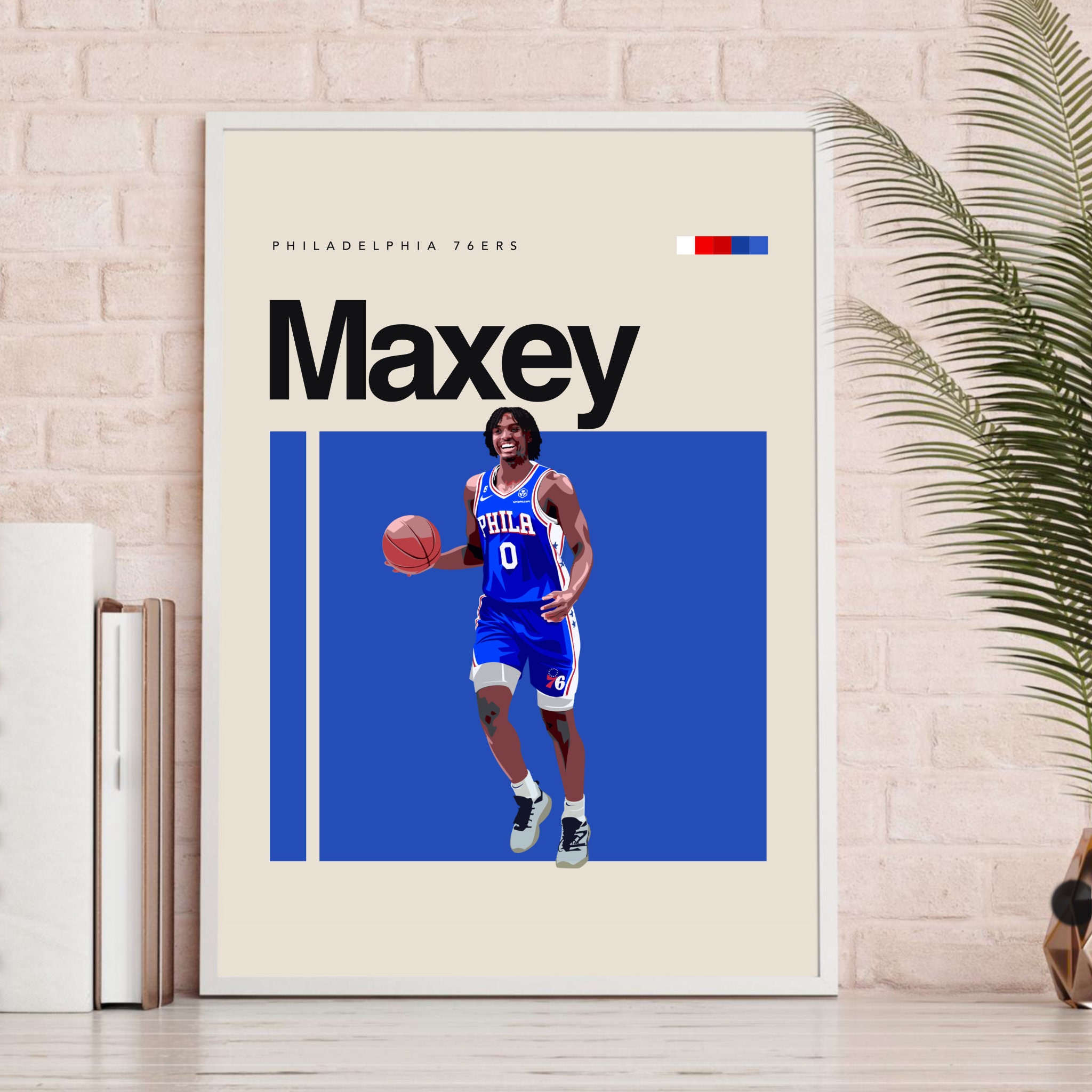 Tyrese Maxey Poster Philadelphia 76ers Art 11x14 Minimalist - Etsy