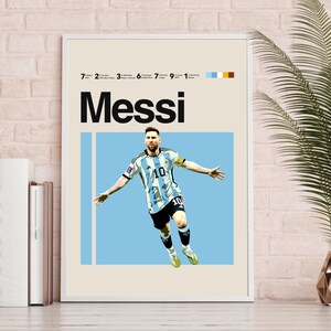 Lionel Messi Inspired Poster, Argentina Soccer Poster Minimalist ...