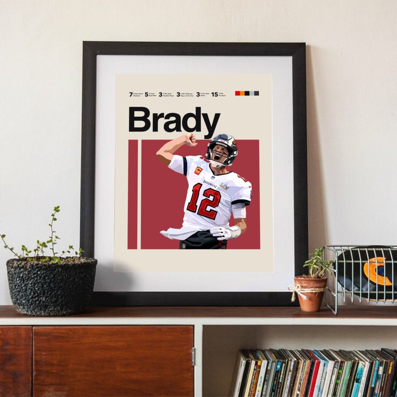 Tom Brady Poster Tampa Bay Buccaneers Art Print 11x14 - Etsy