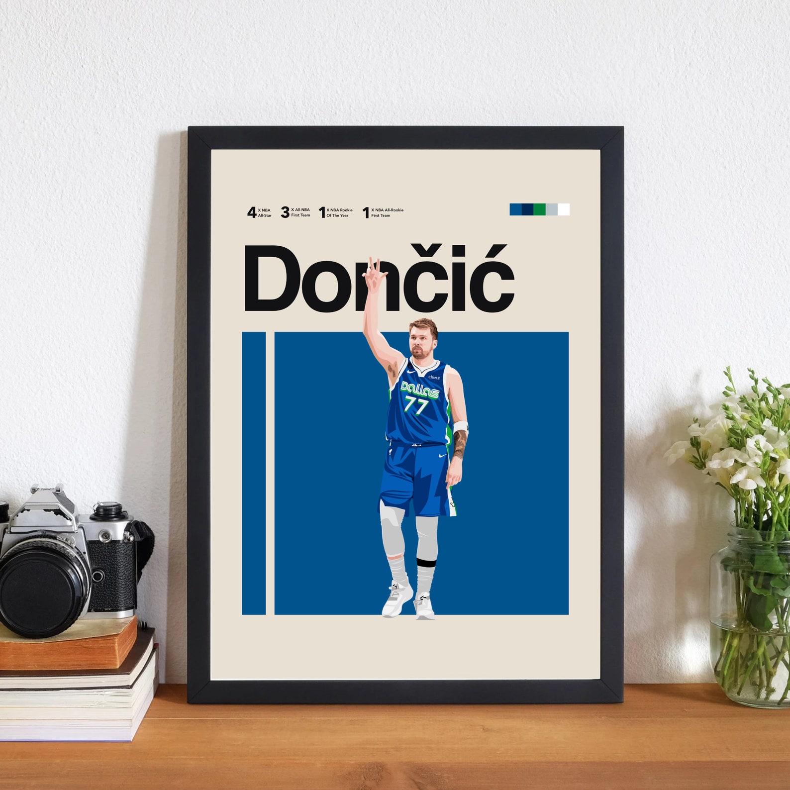 Luka Dončić Poster Dallas Mavericks Art Print 11x14 - Etsy