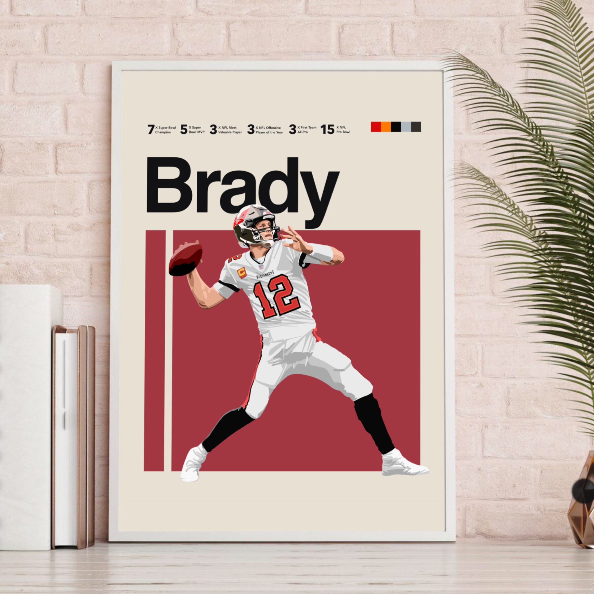 Tom Brady Poster Tampa Bay Buccaneers Art Print 11x14 - Etsy