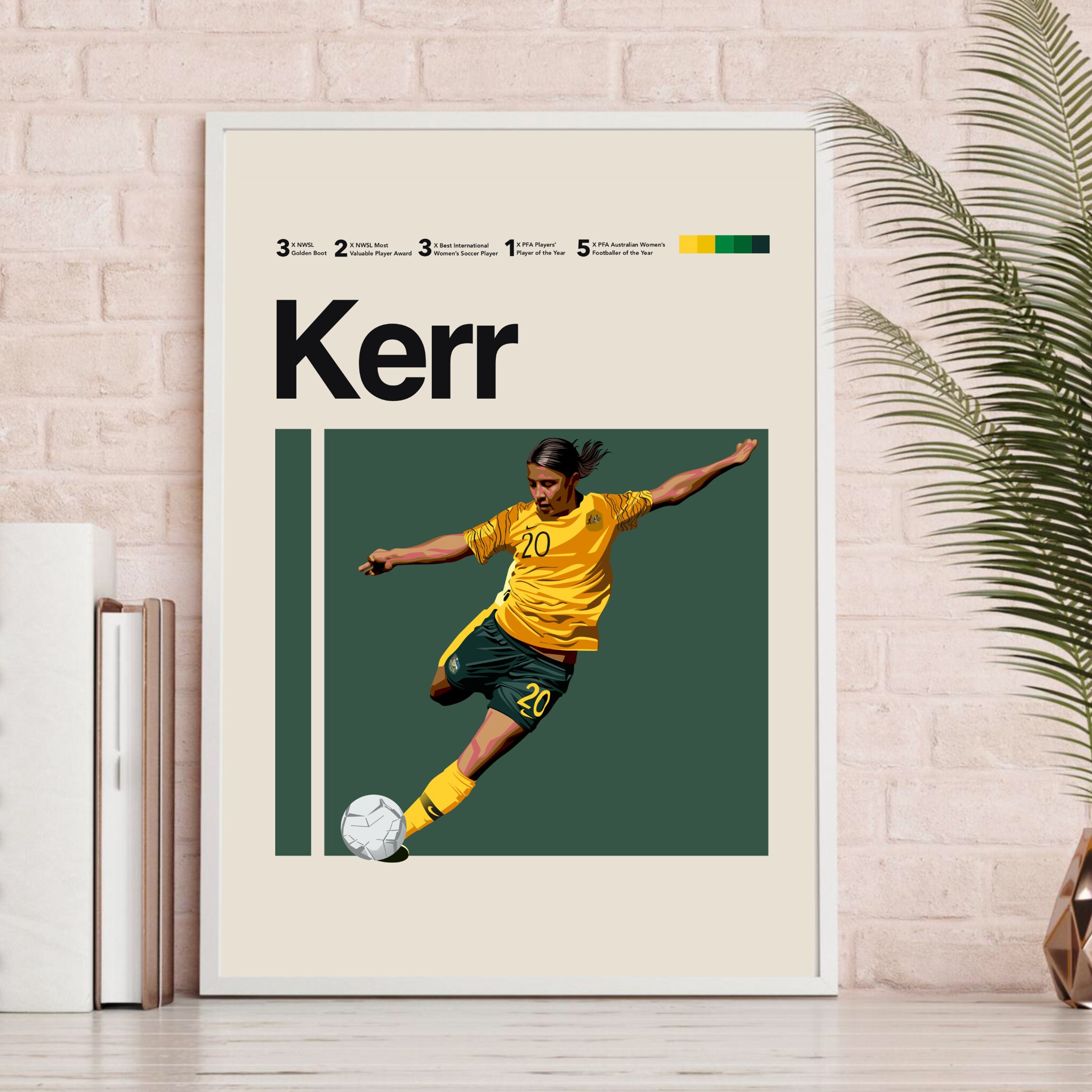 Sam Kerr Poster, Australian Womens Footballer Matildas sold by Vince ...