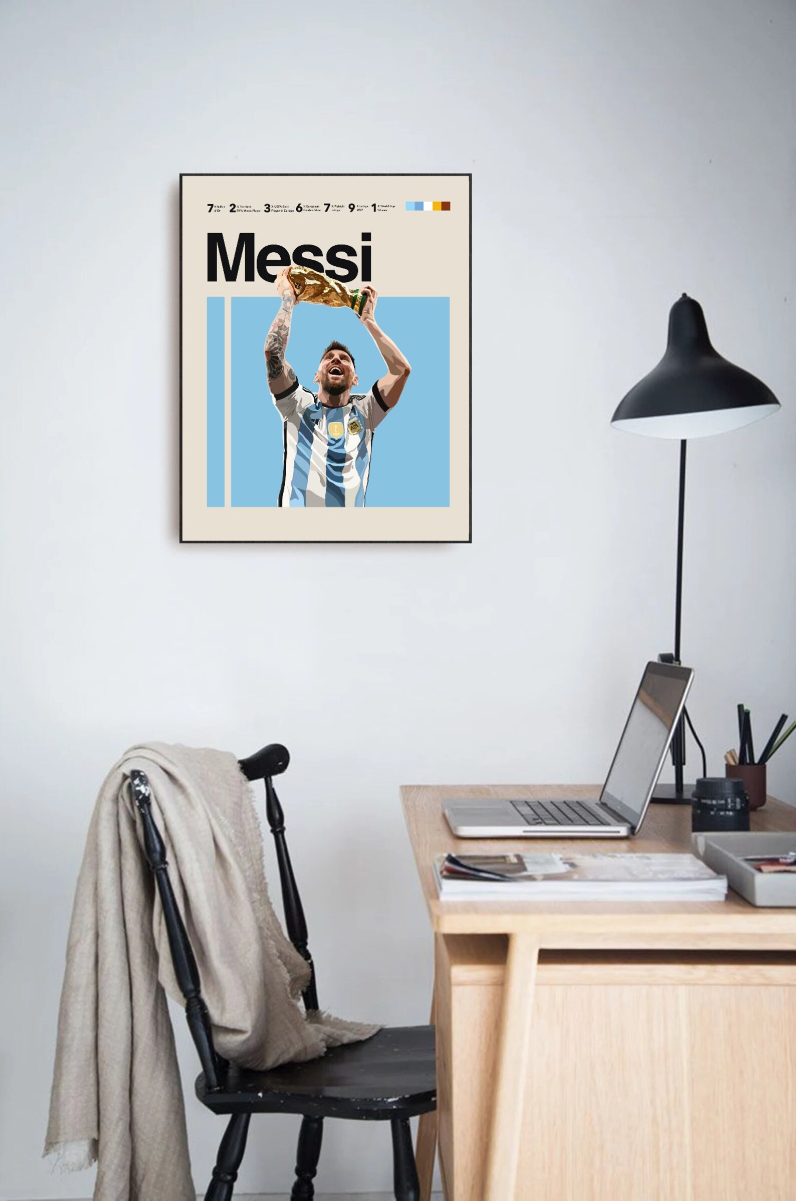 Lionel Messi Inspired Poster World Cup Art Argentina Soccer - Etsy