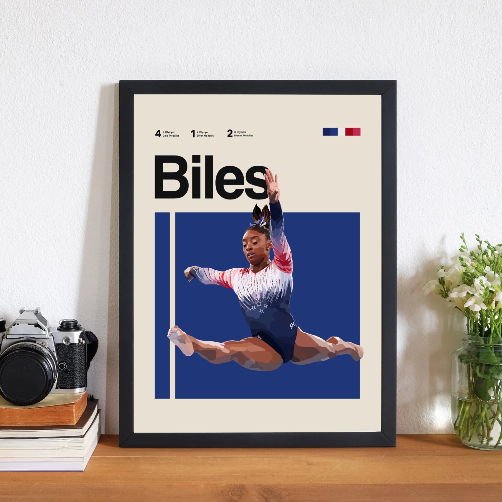 Simone Biles Poster Olympic Gymnastics Art Print 11x14 - Etsy Hong Kong