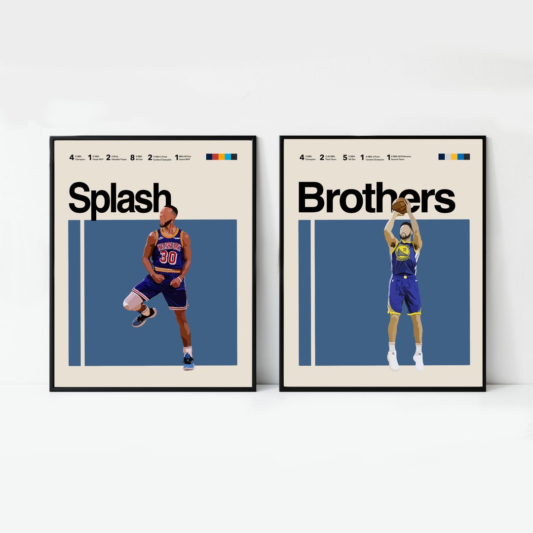 Splash Brothers Poster, Golden State Warriors Art, NBA Poster ...