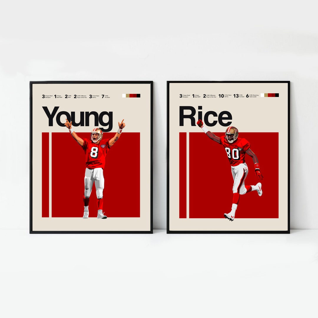 Steve Young and Jerry Rice Poster, San Francisco 49ers Bundle ...