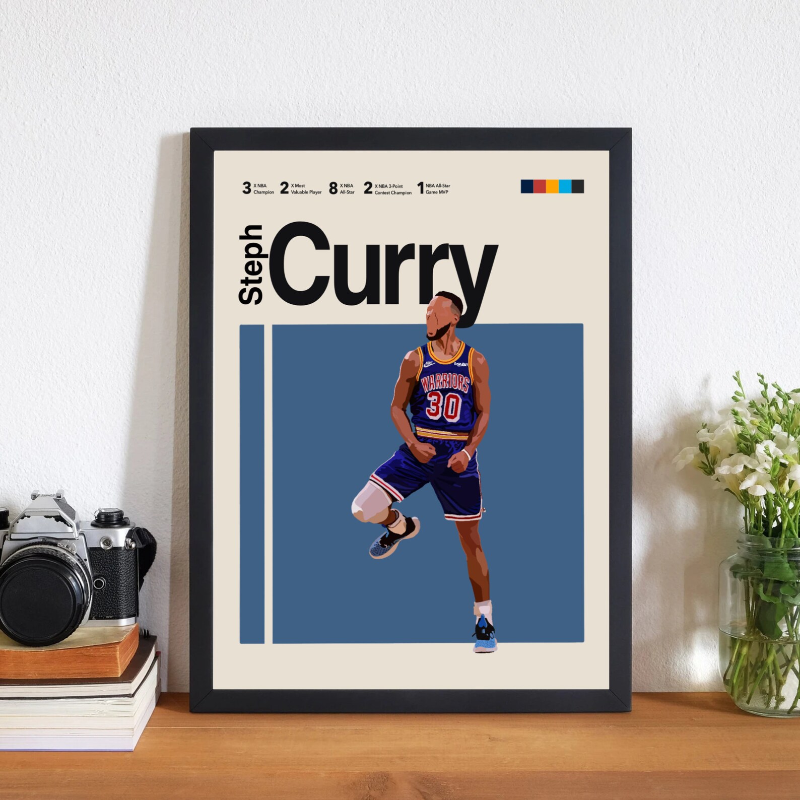 Steph Curry Poster Golden State Warriors Art Print 11x14 - Etsy
