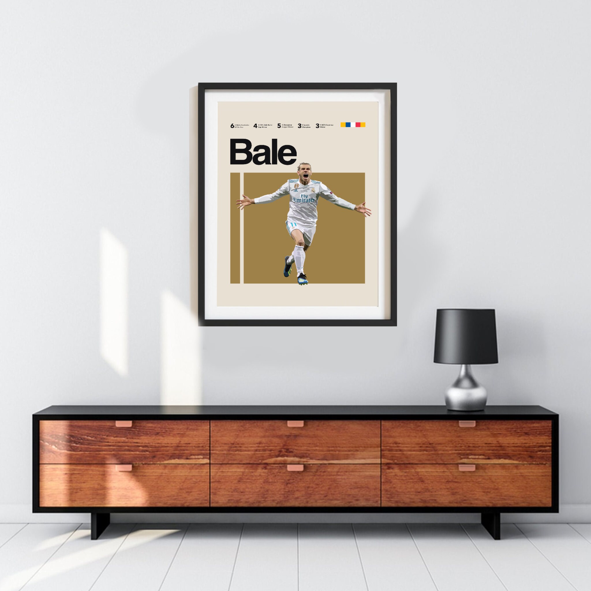 Gareth Bale Inspired Poster Real Madrid Poster Minimalist - Etsy