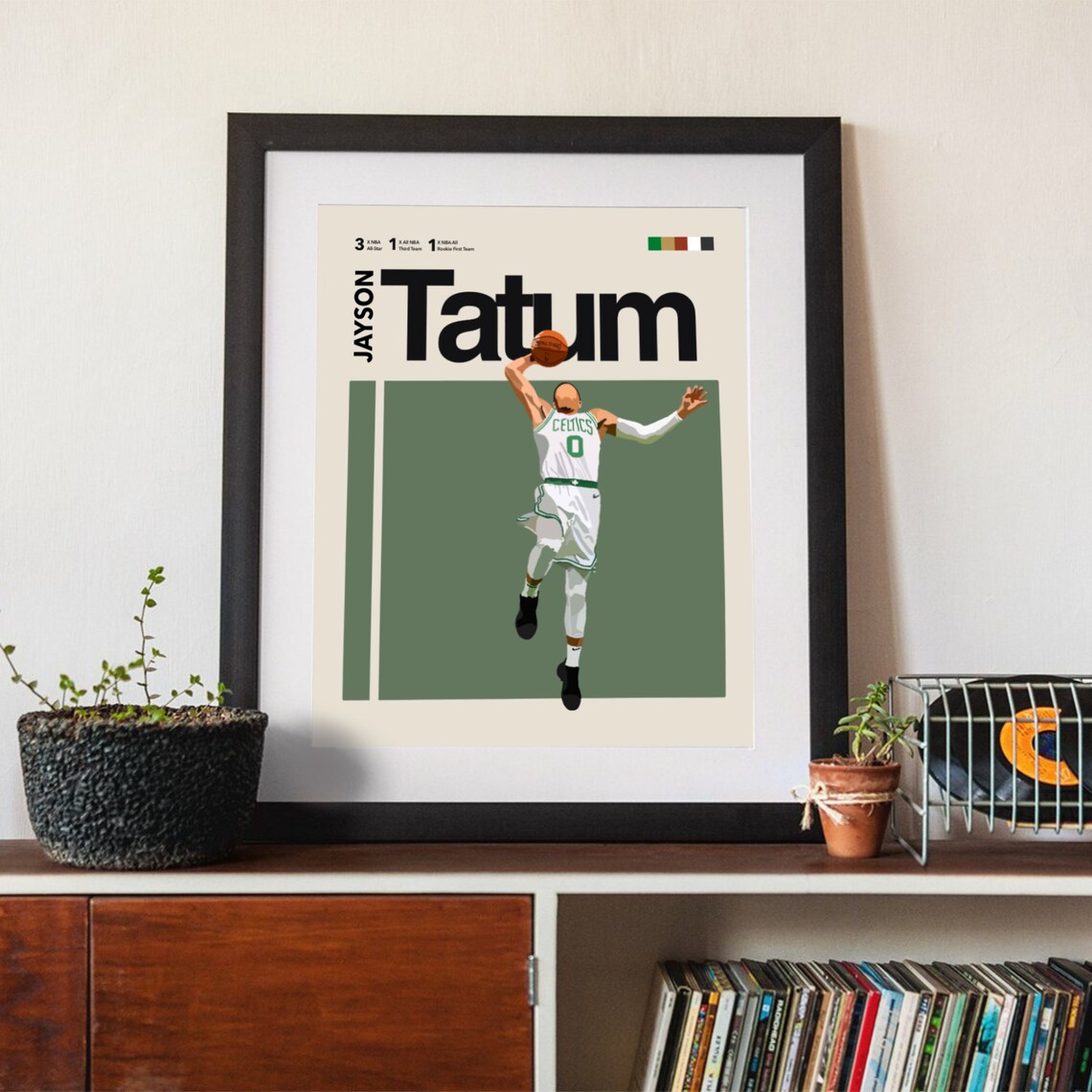 Jayson Tatum Inspired Poster Boston Celtics Art Print 11x14 - Etsy