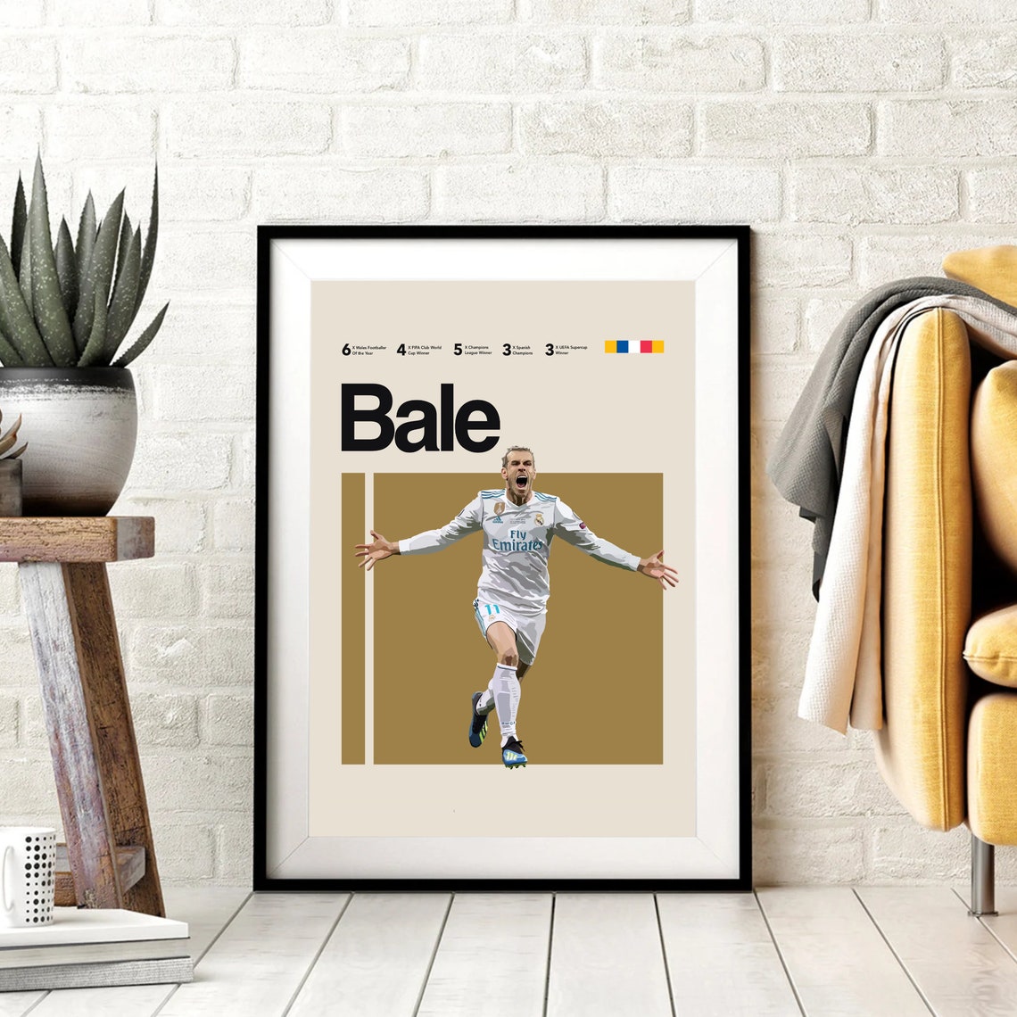 Gareth Bale Inspired Poster Real Madrid Poster Minimalist - Etsy