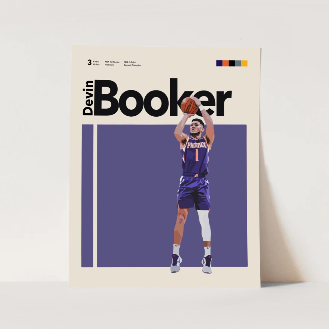Devin Booker Inspired Poster Phoenix Suns Art Print 11x14 - Etsy