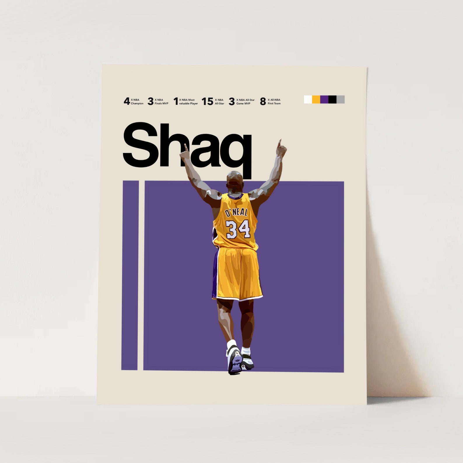 Shaq and Kobe Poster Los Angeles Art 11x14 Minimalist - Etsy