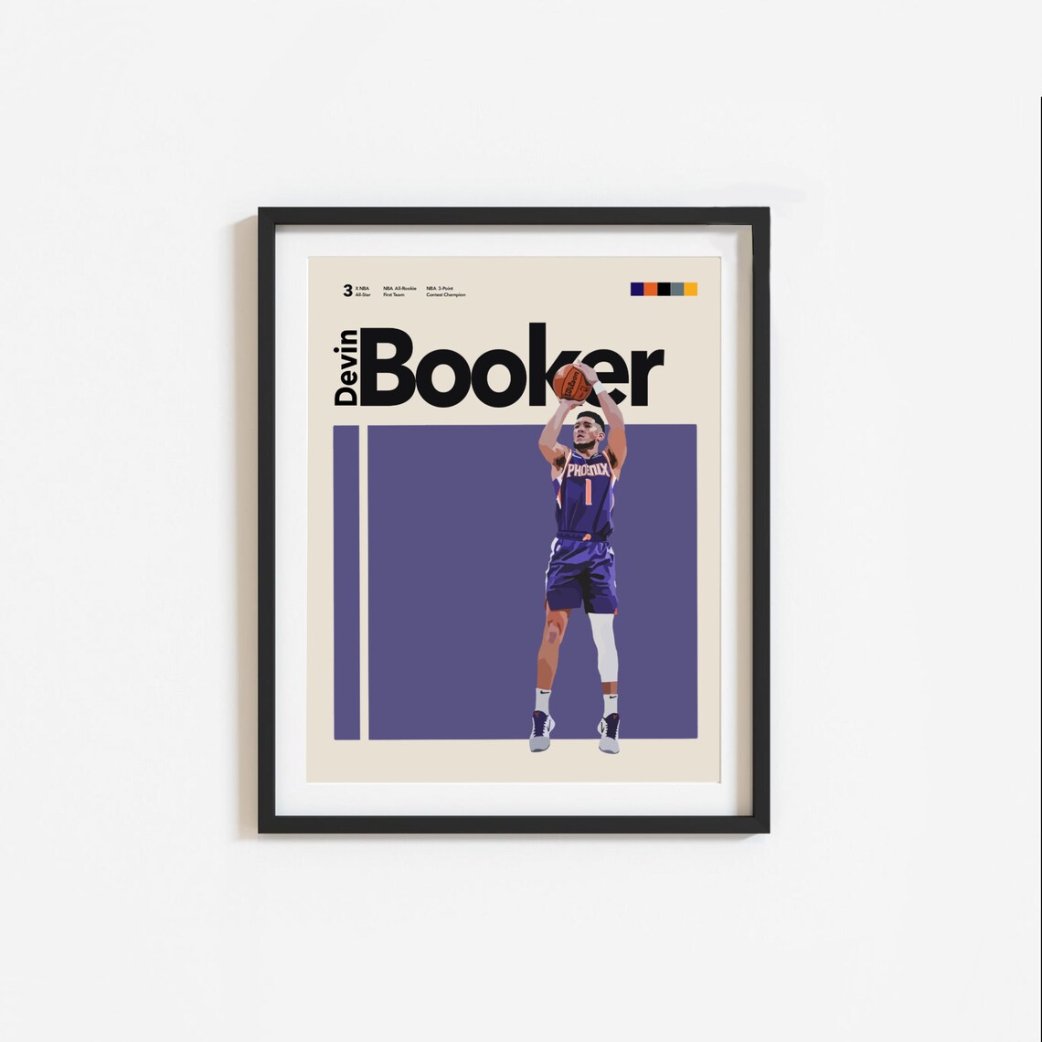 Devin Booker Inspired Poster Phoenix Suns Art Print 11x14 - Etsy