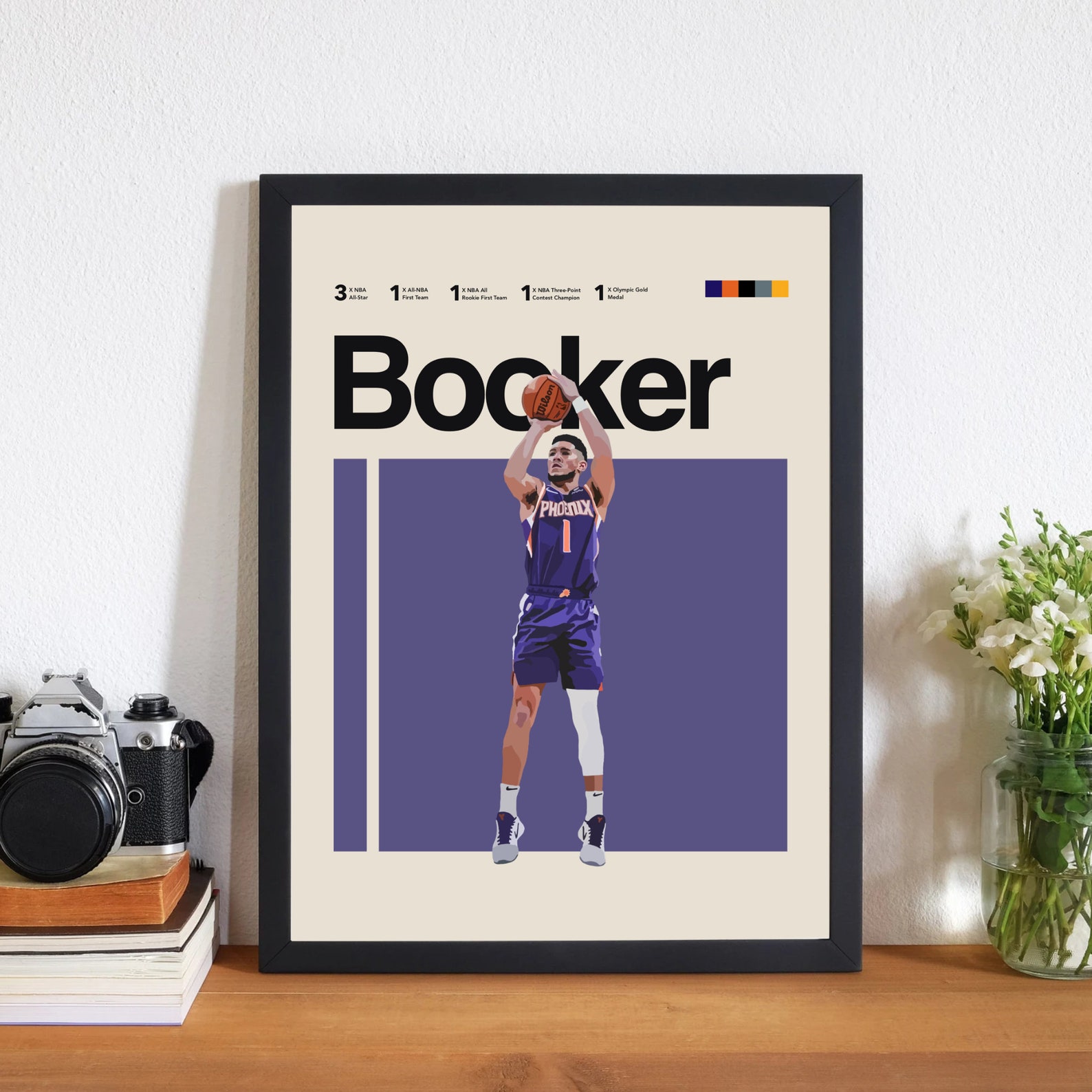 Devin Booker Inspired Poster Phoenix Suns Art Print 11x14 - Etsy