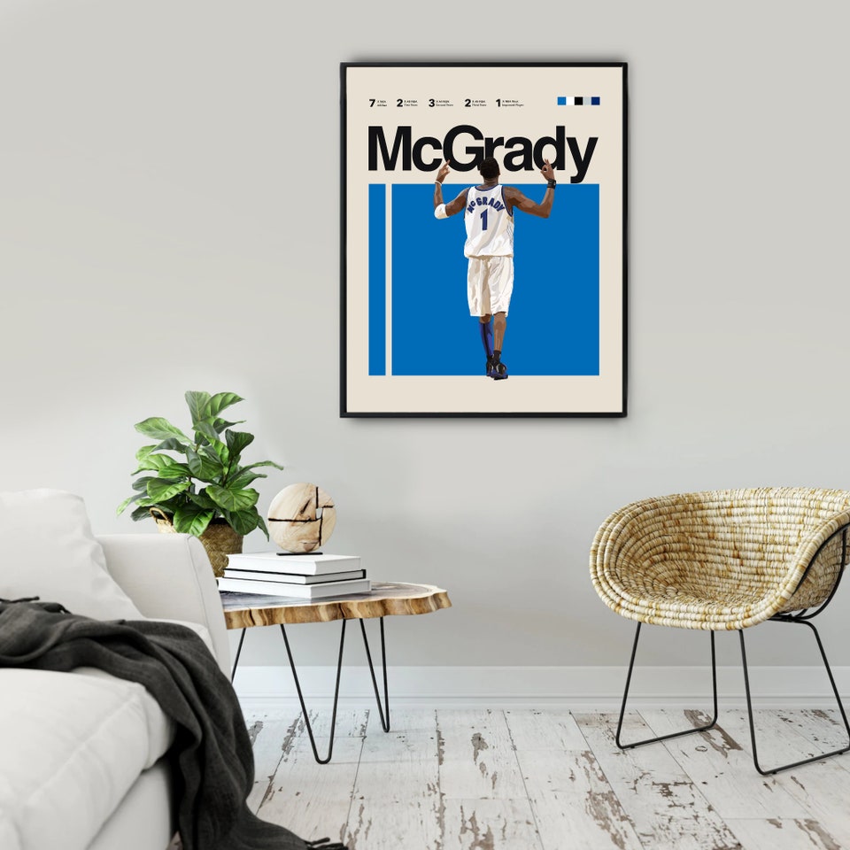 Tracy McGrady Poster, Orlando Magic Premium Matte Vertical Posters ...
