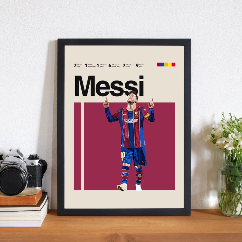 Lionel Messi Inspired Poster FC Barcelona Art Laliga Soccer - Etsy