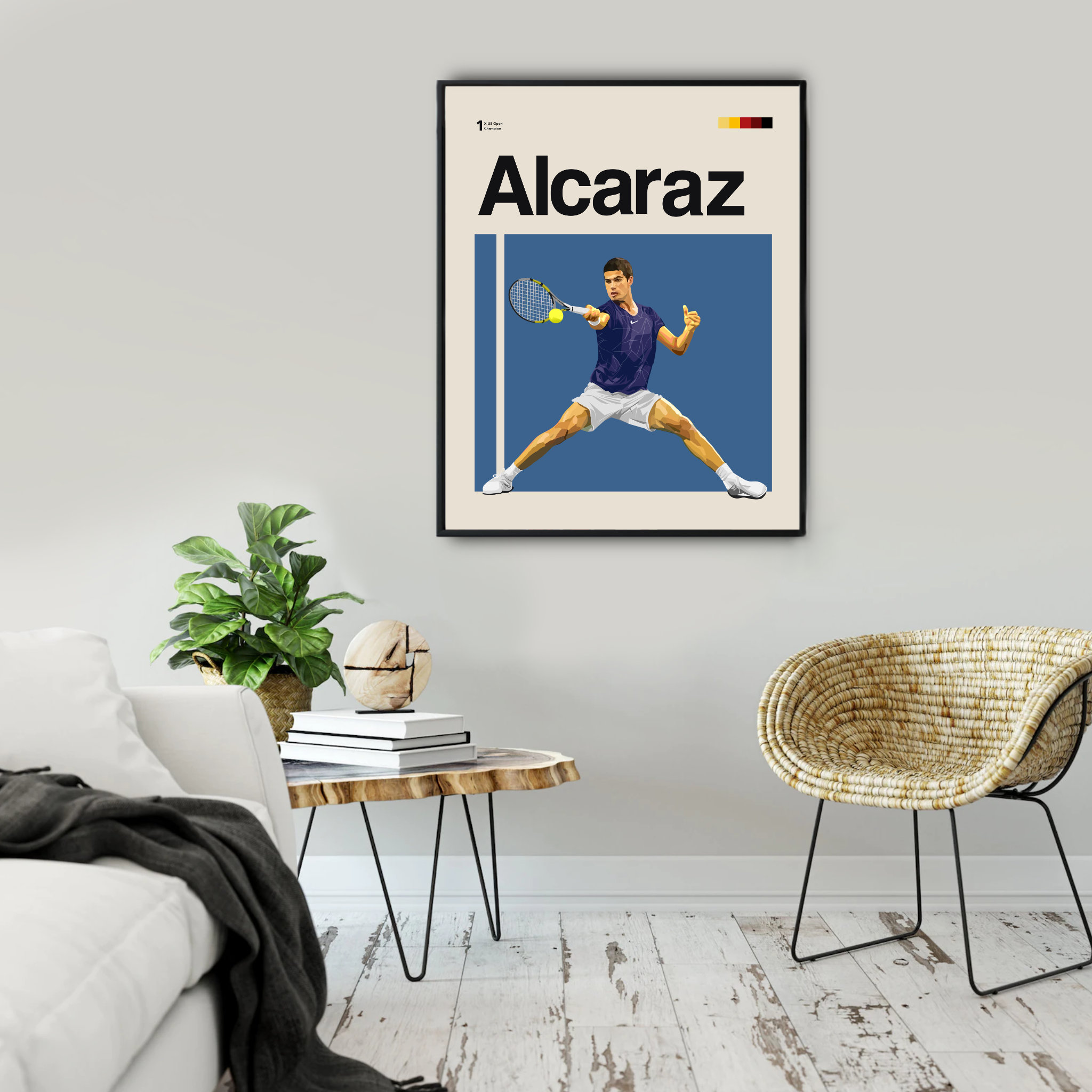 Poster Carlos Alcaraz 2023 Wimbledon Champion