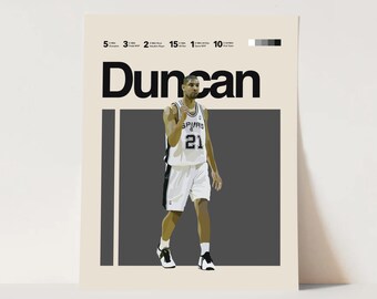 Tim Duncan Wall Art - Etsy