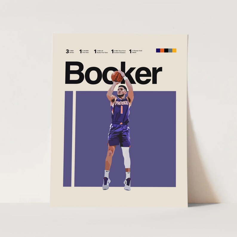 Devin Booker Inspired Poster Phoenix Suns Art Print 11x14 - Etsy