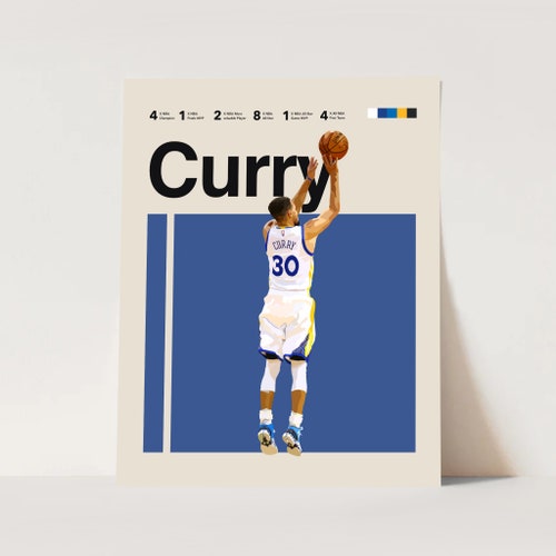 Steph Curry Poster Golden State Warriors Art Print 11x14 - Etsy