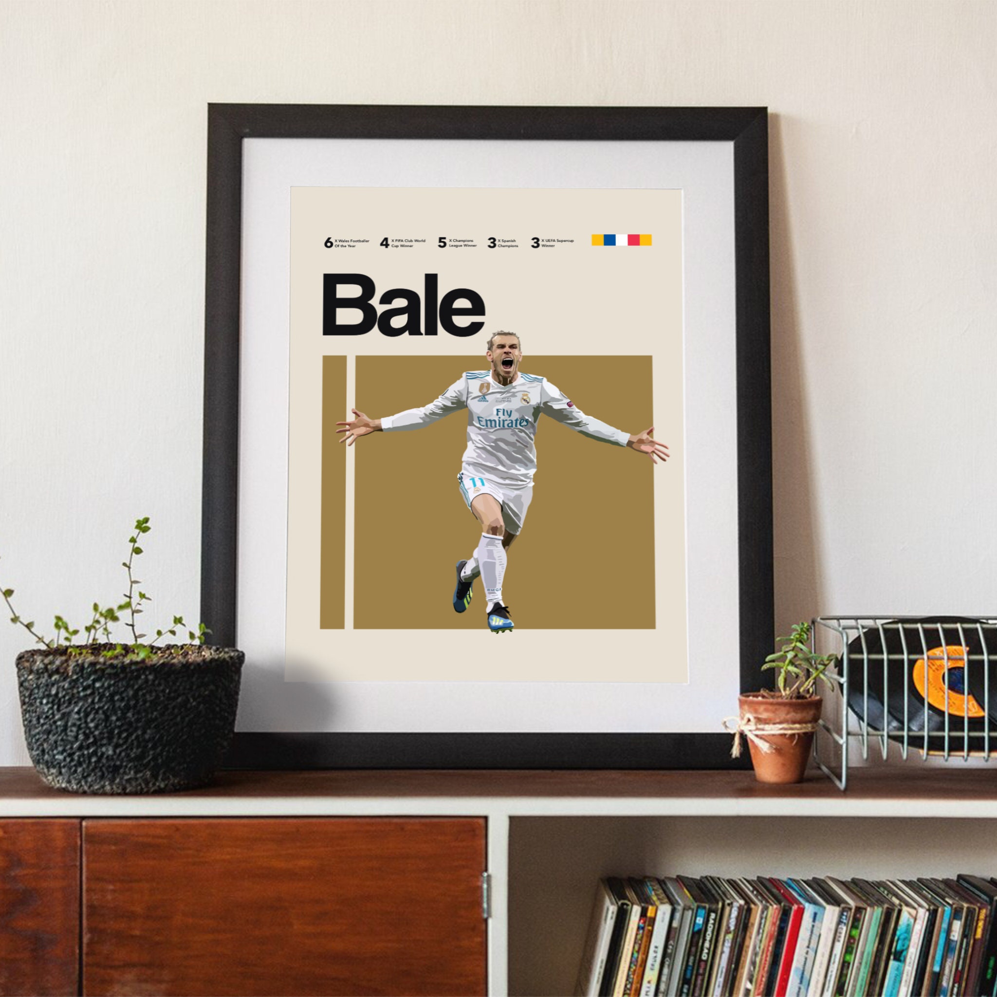 Gareth Bale Inspired Poster Real Madrid Poster Minimalist - Etsy