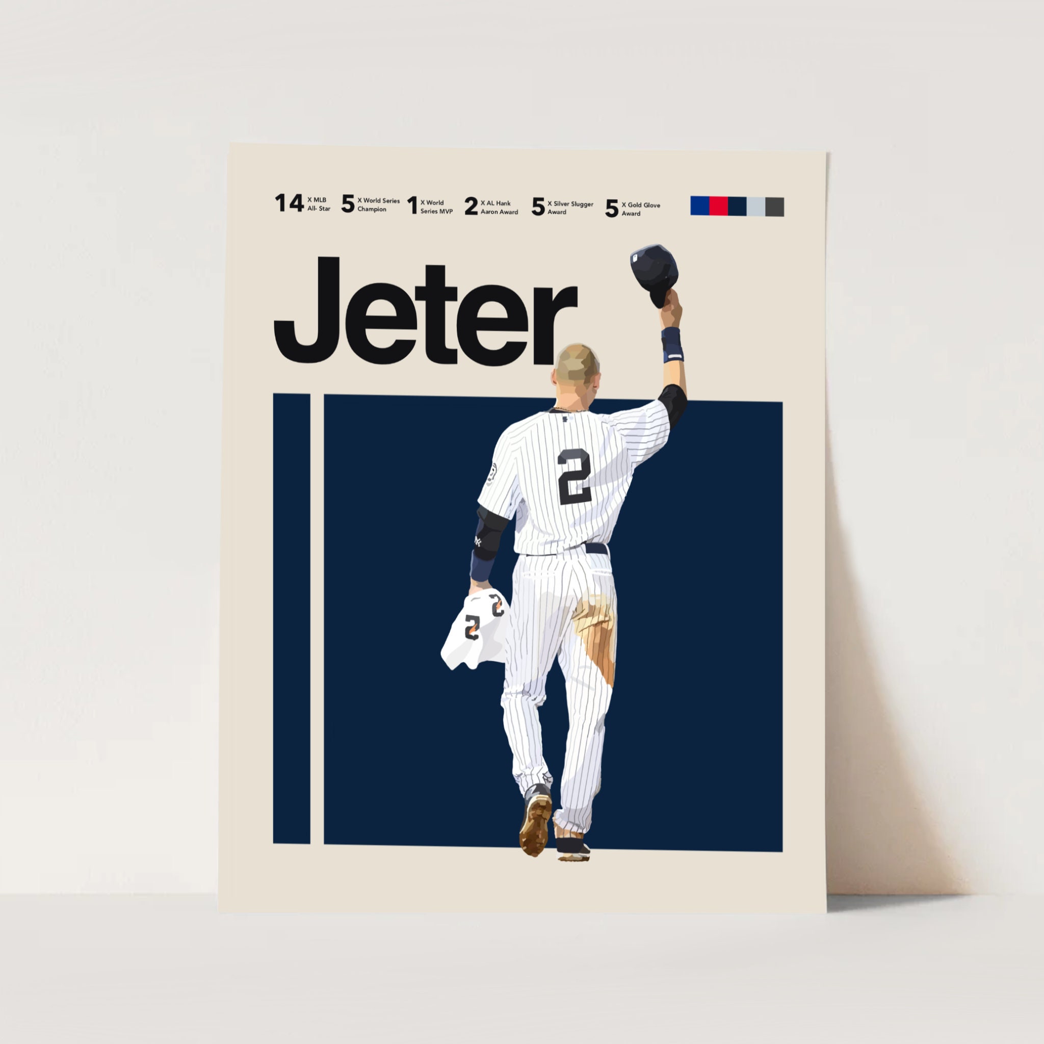 Derek Jeter Poster New York Yankees Art Print 11x14 - Etsy