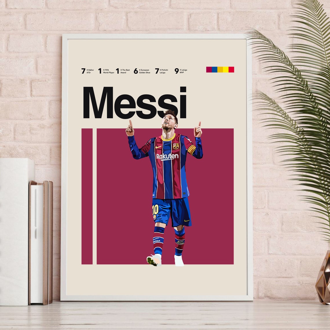 Lionel Messi Inspired Poster FC Barcelona Art Laliga Soccer | Etsy