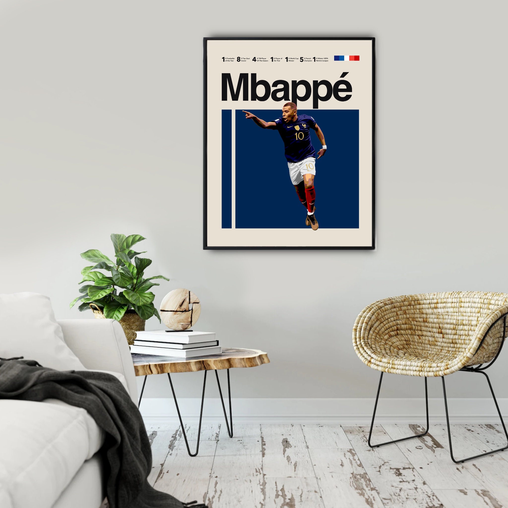 Kylian Mbappé Inspired Poster France Football Soccer Poster - Etsy ...