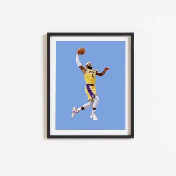 Lebron James Dunk Posters - Etsy