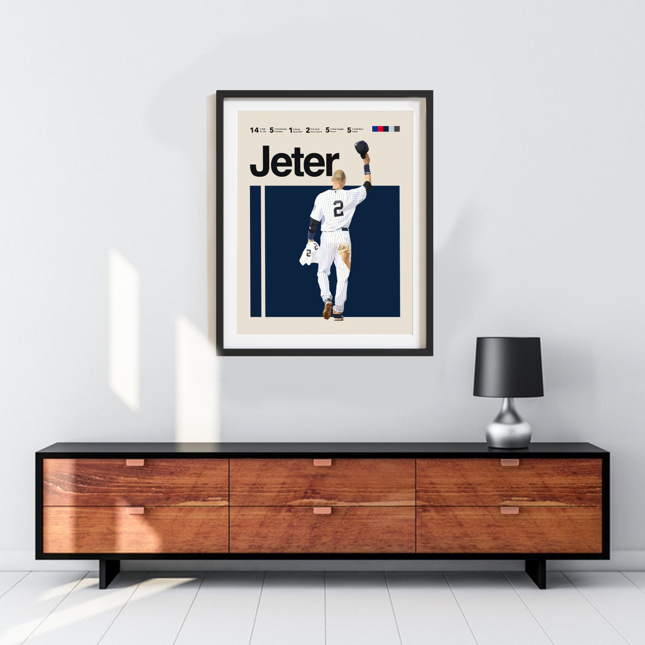 Derek Jeter Poster New York Yankees Art Print 11x14 - Etsy