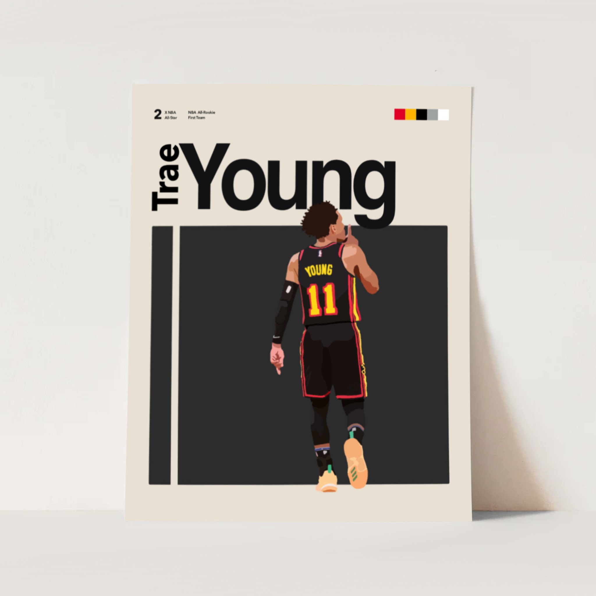 Trae Young Inspired Poster, Atlanta Hawks Premium Matte Vertical Posters
