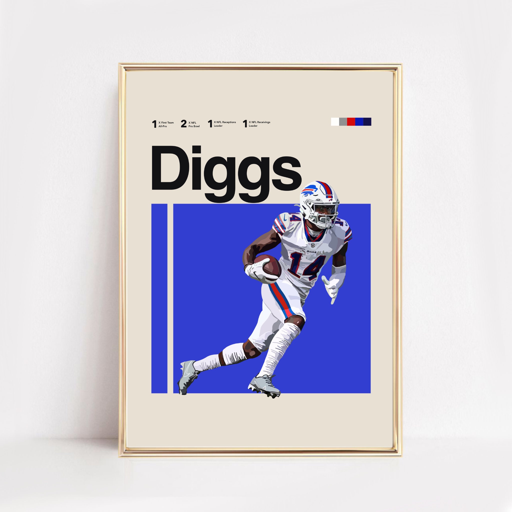 Stefon Diggs Poster Buffalo Bills Print 11x14 Minimalist - Etsy