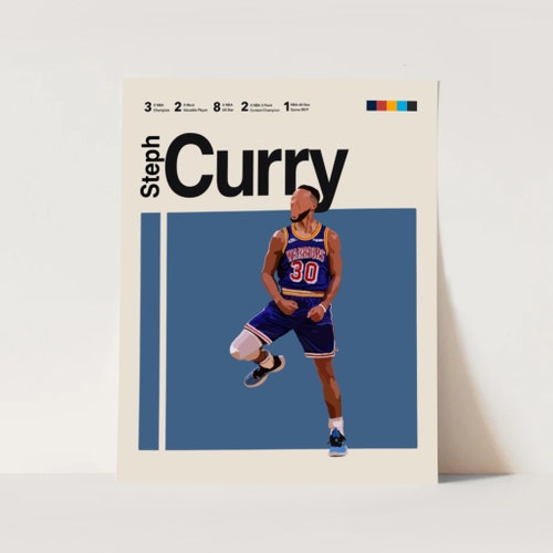 Steph Curry Poster Golden State Warriors Art Print 11x14 - Etsy