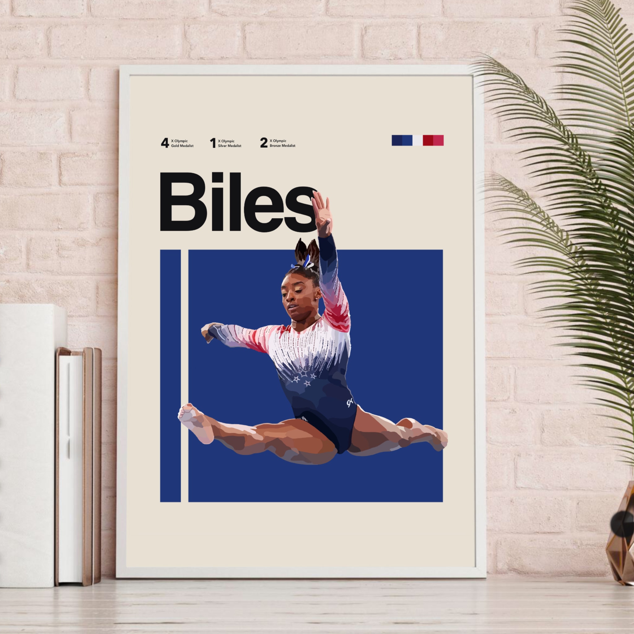 Simone Biles Poster Olympic Gymnastics Art Print 11x14 - Etsy Hong Kong