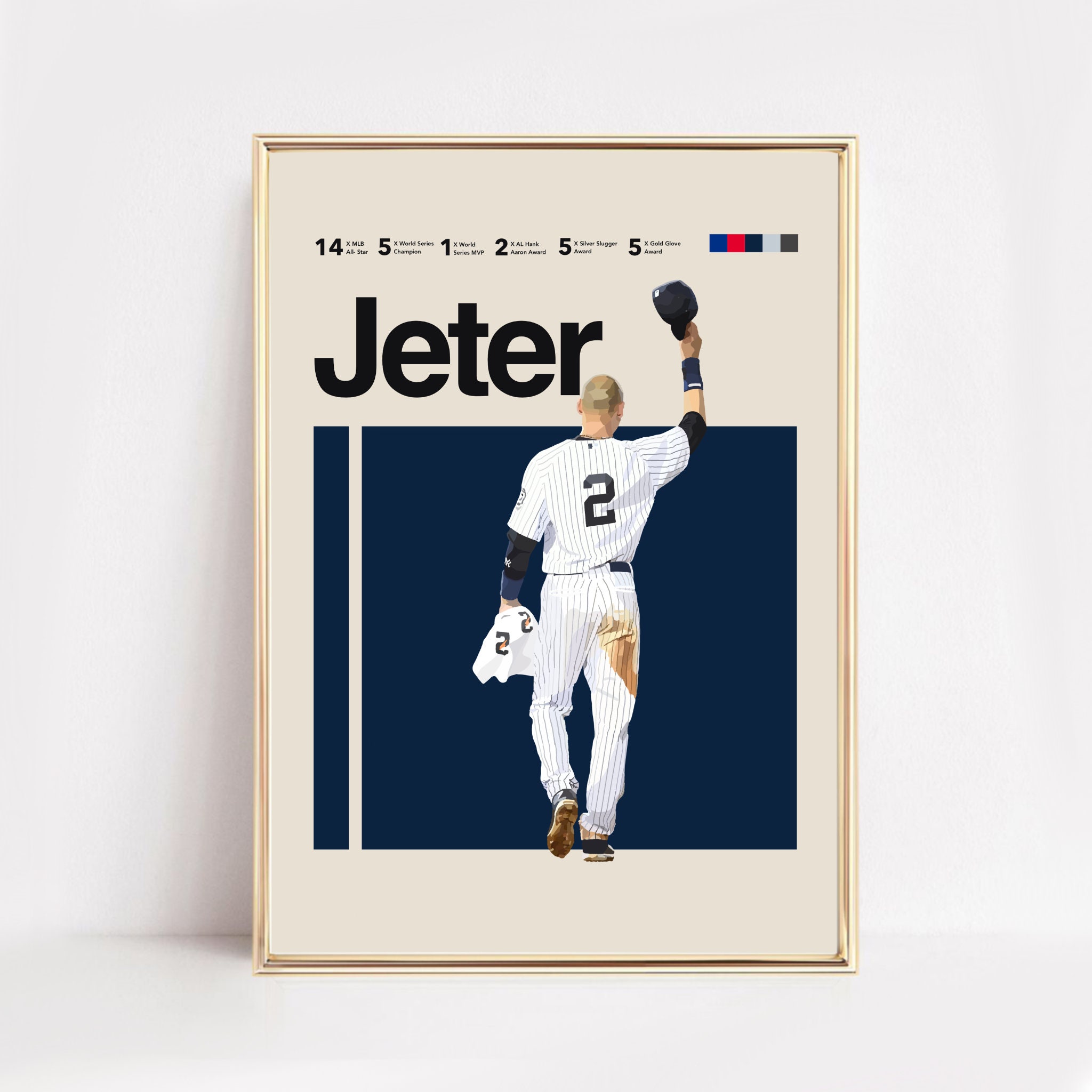 Derek Jeter Poster New York Yankees Art Print 11x14 - Etsy