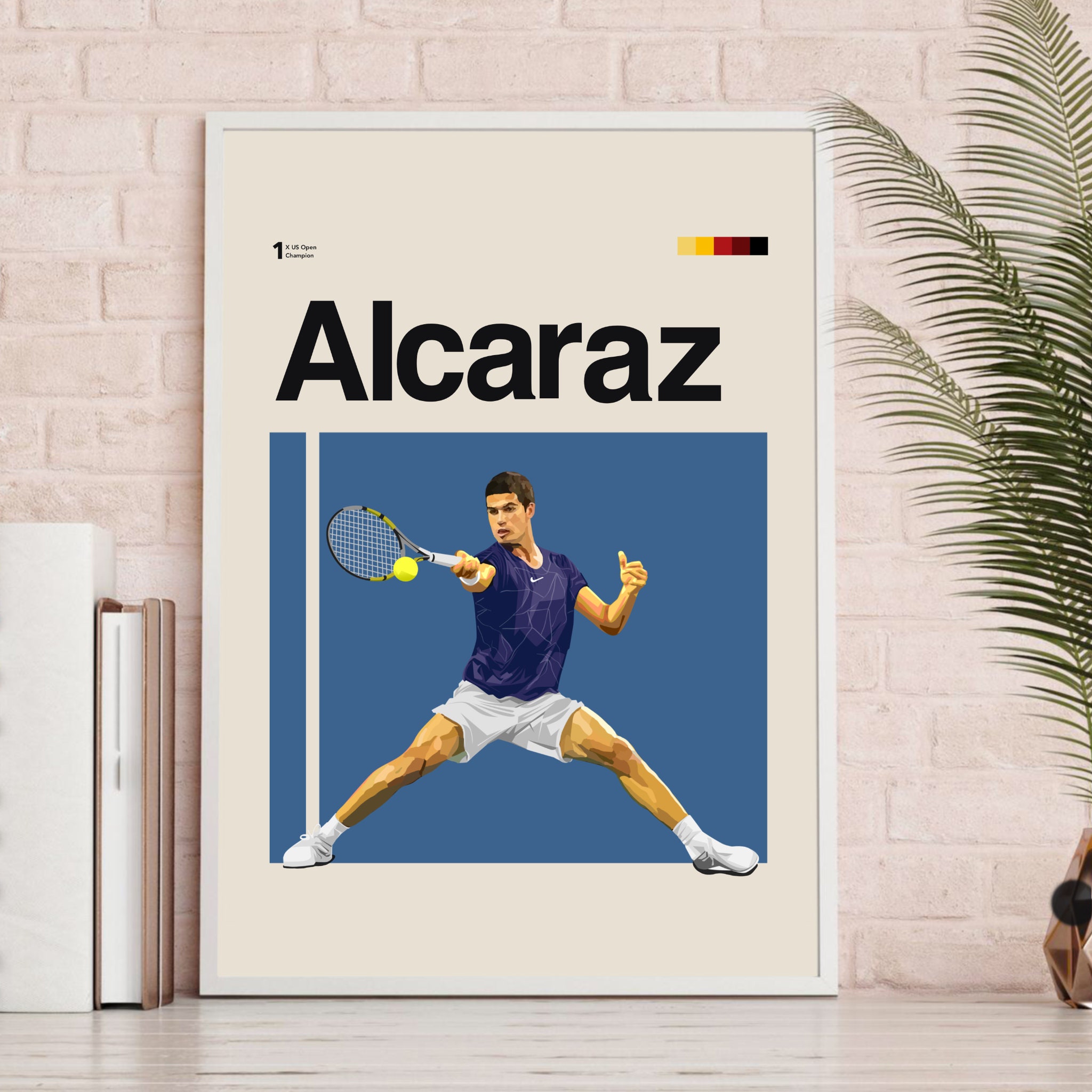 Poster Carlos Alcaraz 2023 Wimbledon Champion