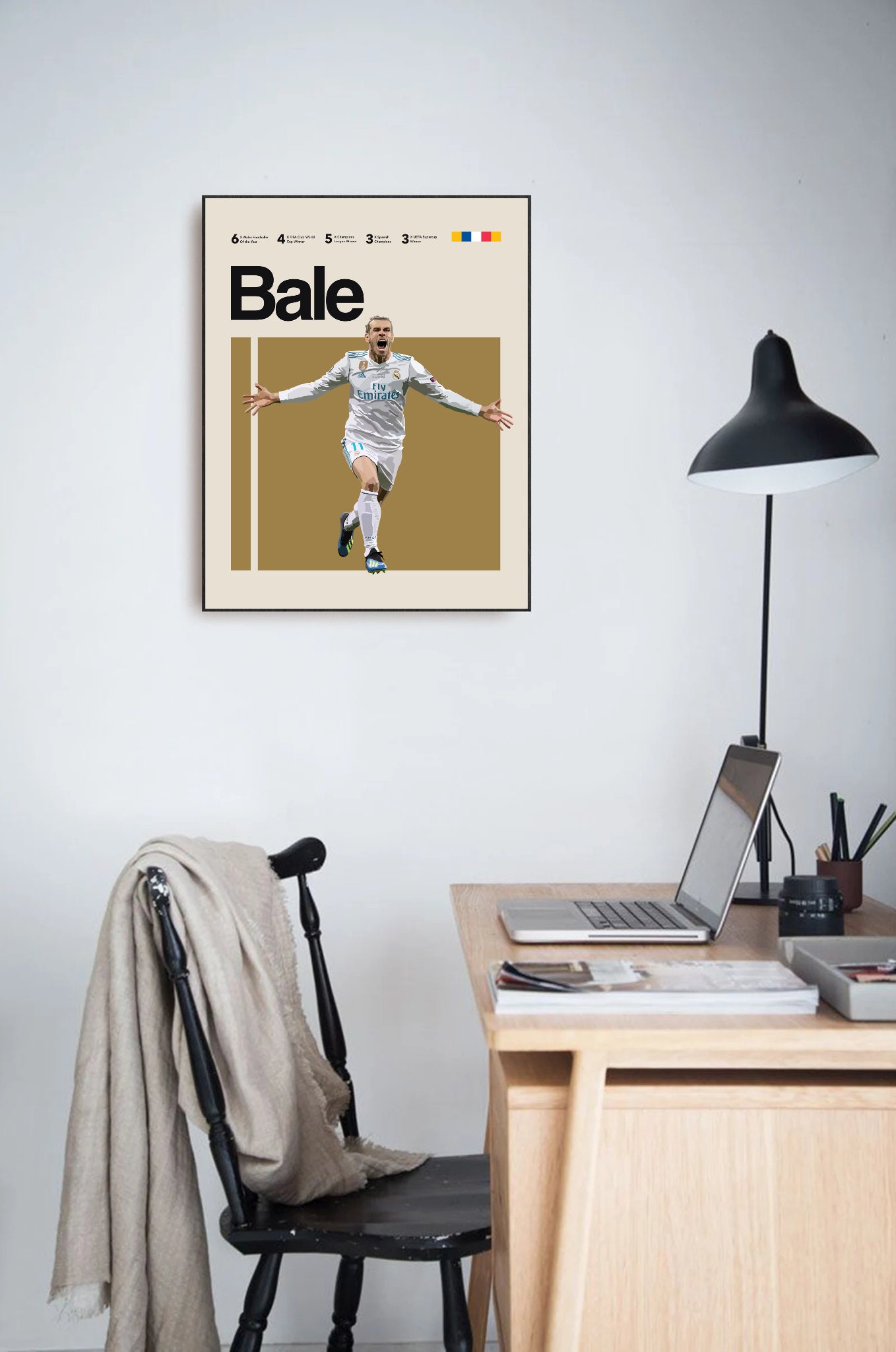 Gareth Bale Inspired Poster Real Madrid Poster Minimalist - Etsy