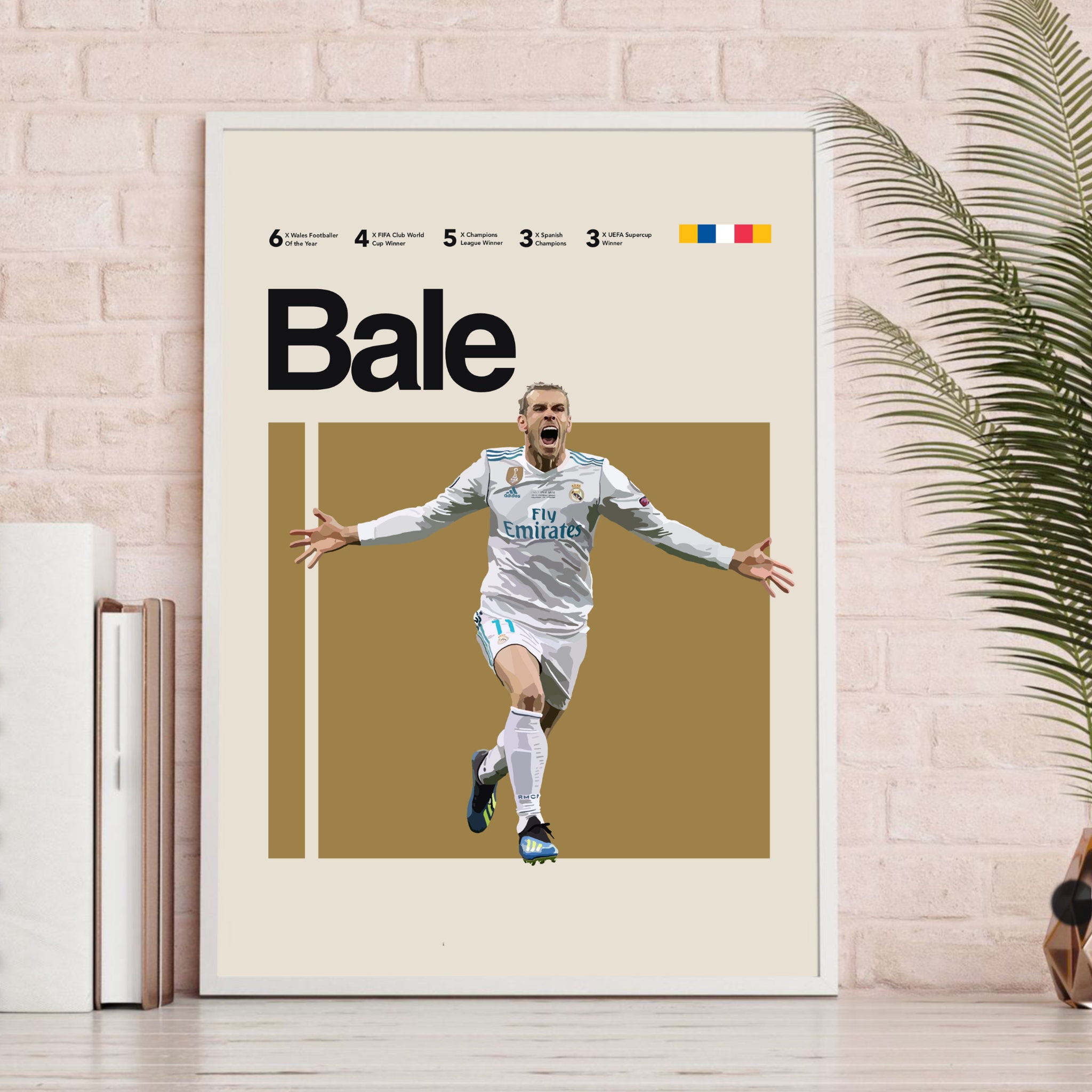 Gareth Bale Inspired Poster Real Madrid Poster Minimalist - Etsy