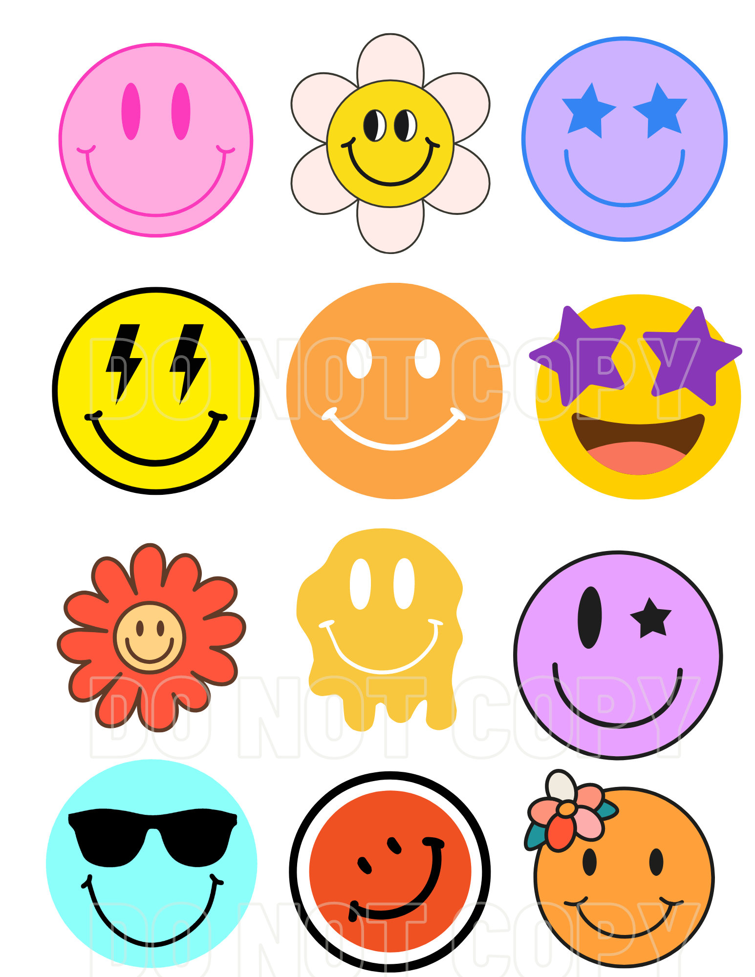 Smiley Face Digital File PNG Smiley Face T-shirt Design Smiley Face ...