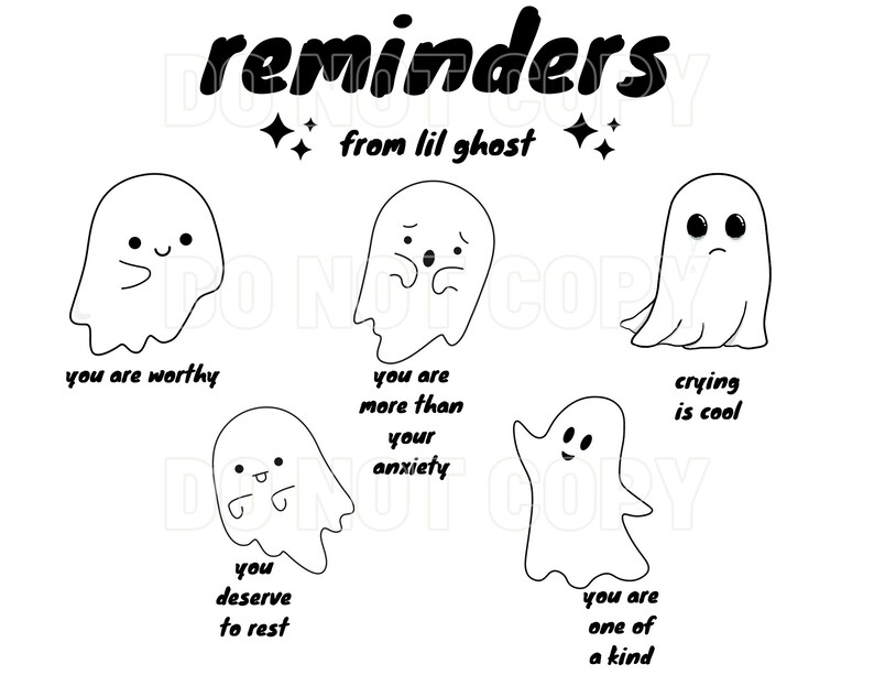 Lil Ghost PNG Digital File, Sad Ghost, Anxiety Ghost, Crying Ghost ...