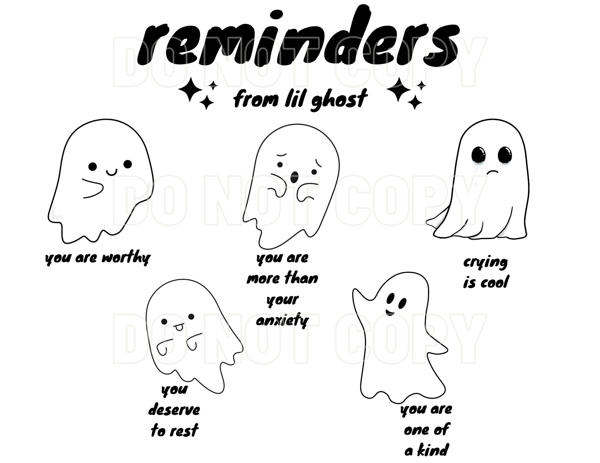 Lil Ghost PNG Digital File, Sad Ghost, Anxiety Ghost, Crying Ghost ...