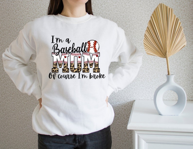 Baseball Mom PNG, Broke Humor, of Course I'm Boke, Viral Tik Tok, Trending Apparel, Baseball Mom ...