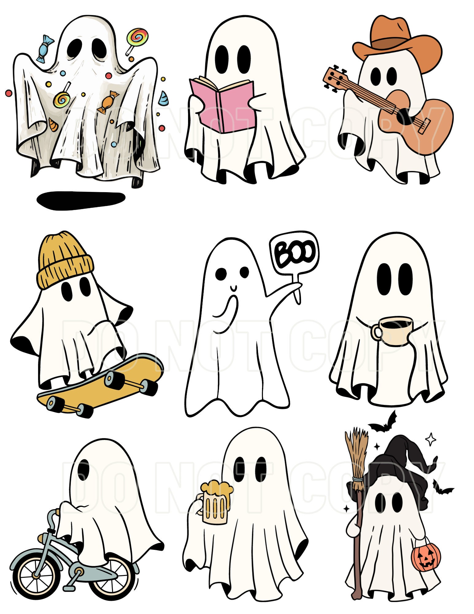 Ghost PNG Digital File, Country Ghost, Reading Ghost, Ghost on ...