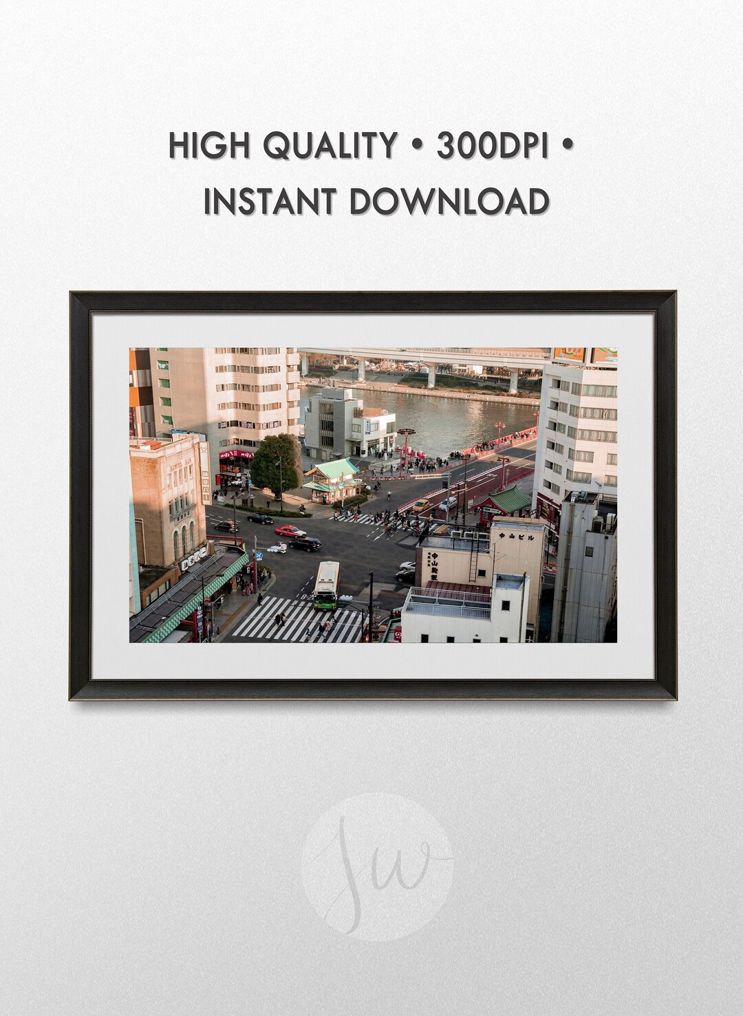 Asakusa Tokyo Street Printable Wall Decor, Japan Aerial View, Asian ...
