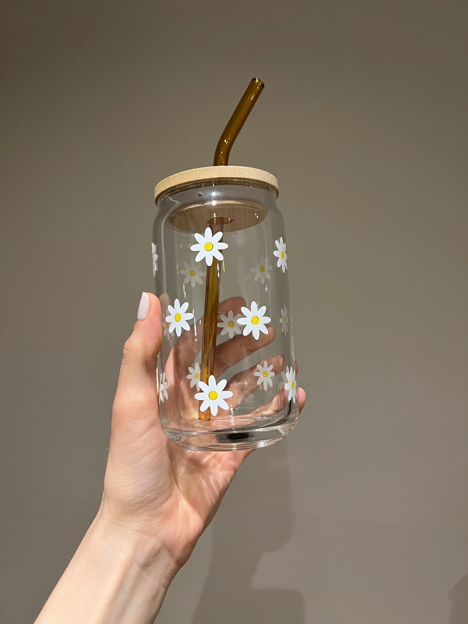 Daisy Doo Libbey Glass Cup Daisy Beer Can Glass 16 Oz Glass - Etsy