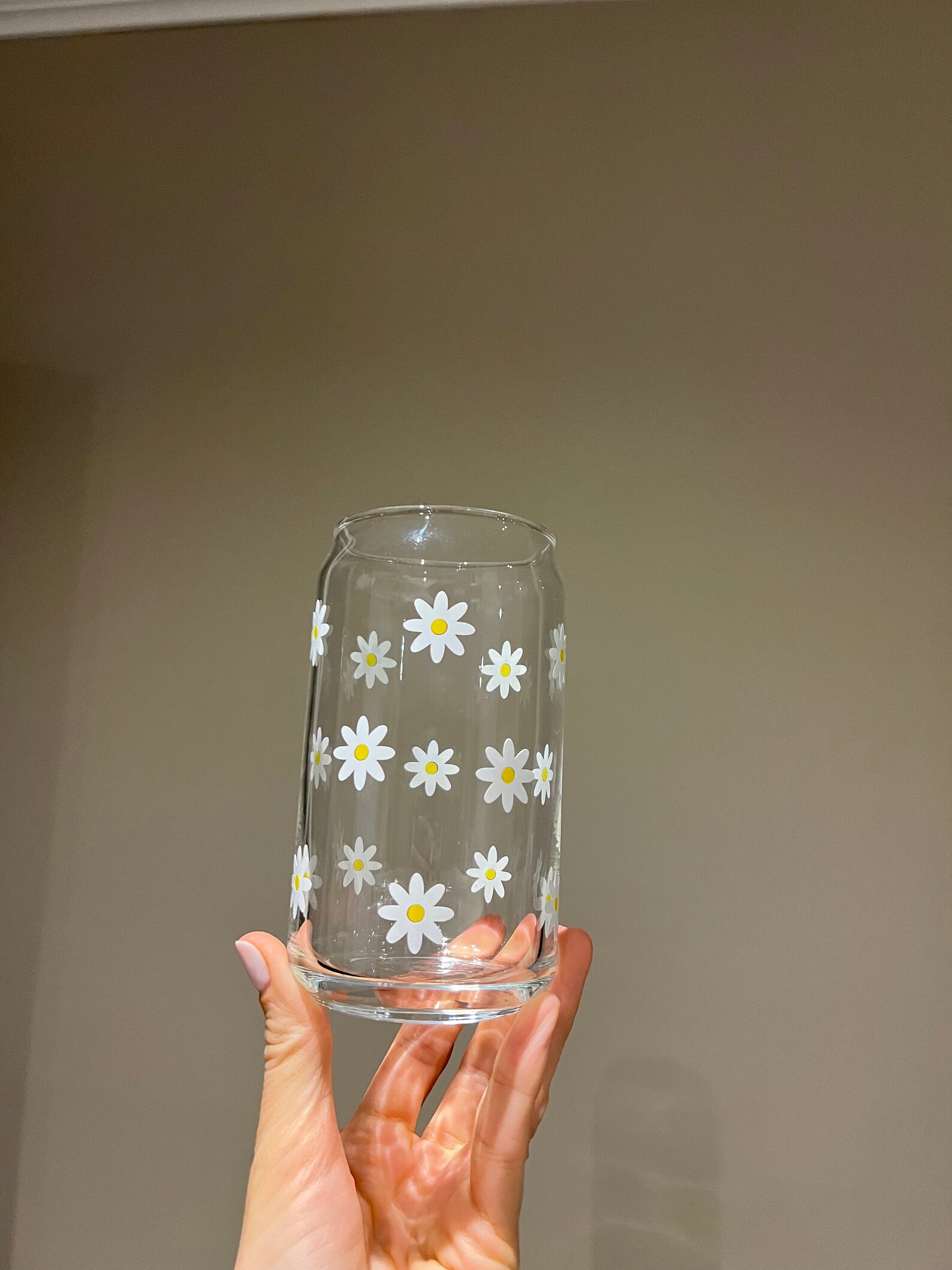 Daisy Doo Libbey Glass Cup Daisy Beer Can Glass 16 Oz Glass - Etsy