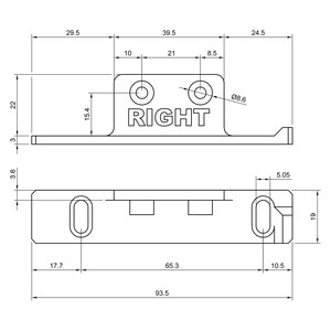 Hettich Multitech Drawer Front Connector Fixing Bracket - Etsy