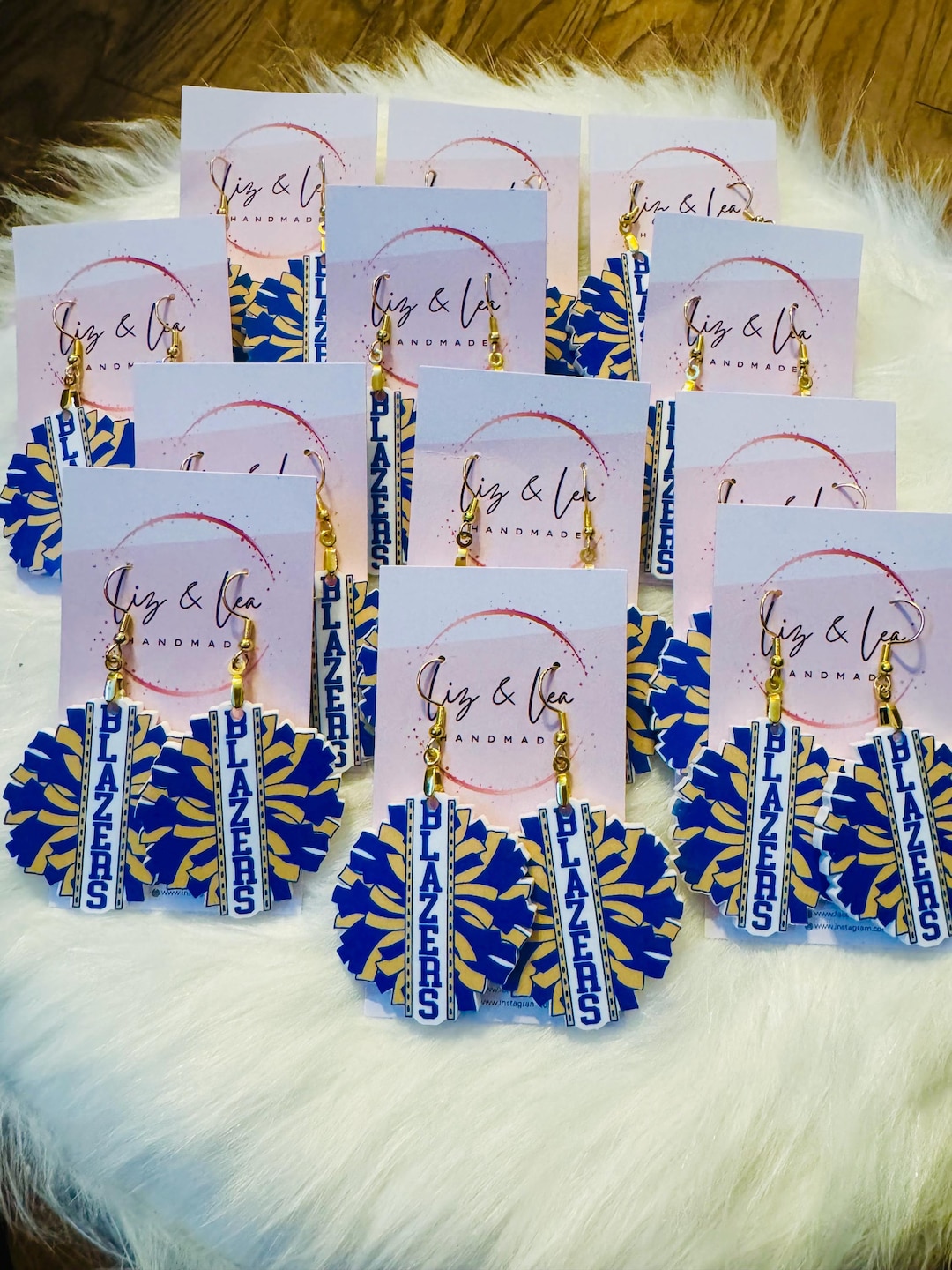 Cheerleader Earrings | Team Gift for Cheerleaders | Pomp Earrings ...