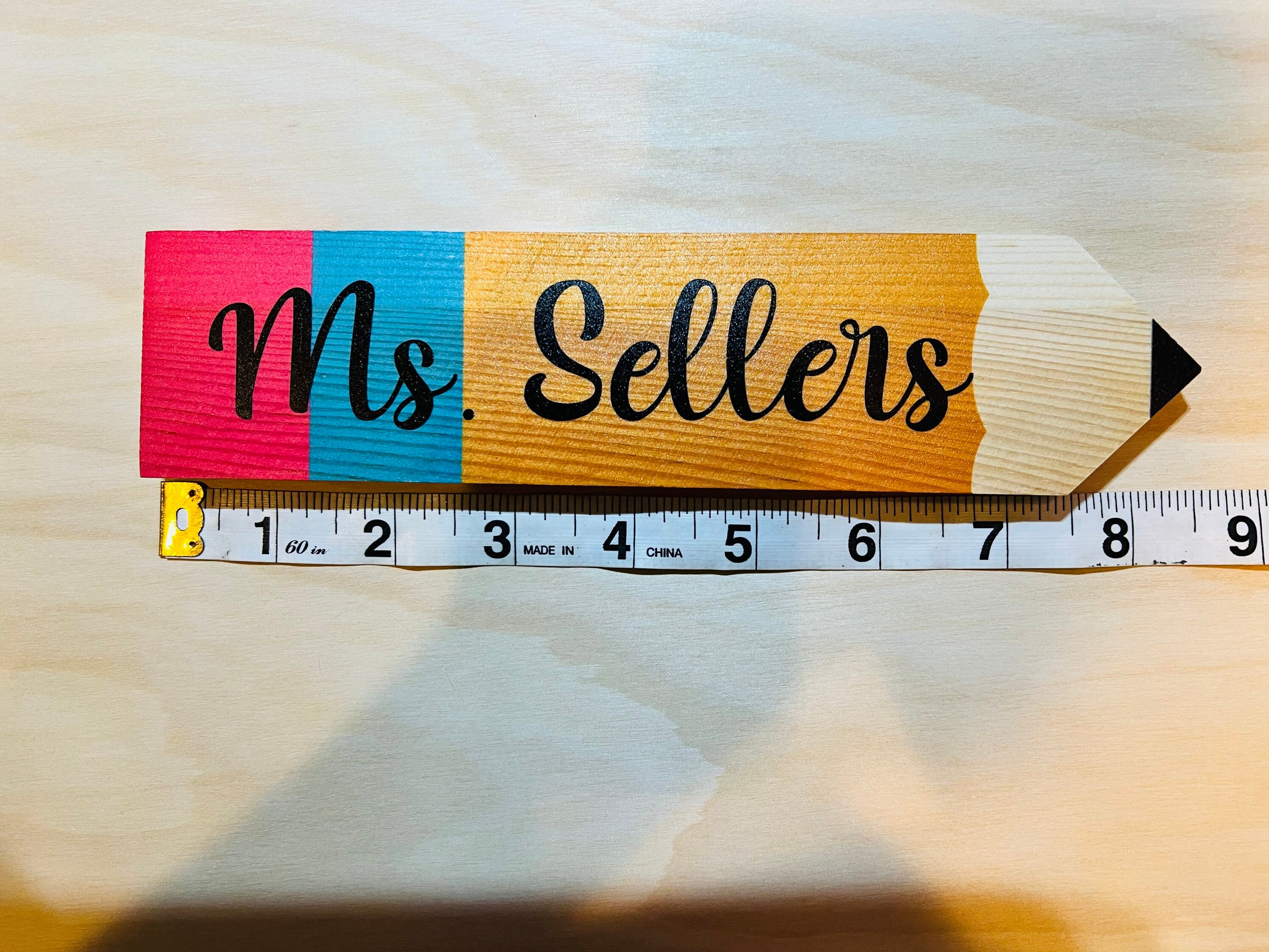 Teacher Desk Sign Wooden Teacher Desk Plaque Name Sign for - Etsy