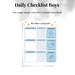 Kids Daily School Checklist | Printable Daily Routine | Daily Checklist ...